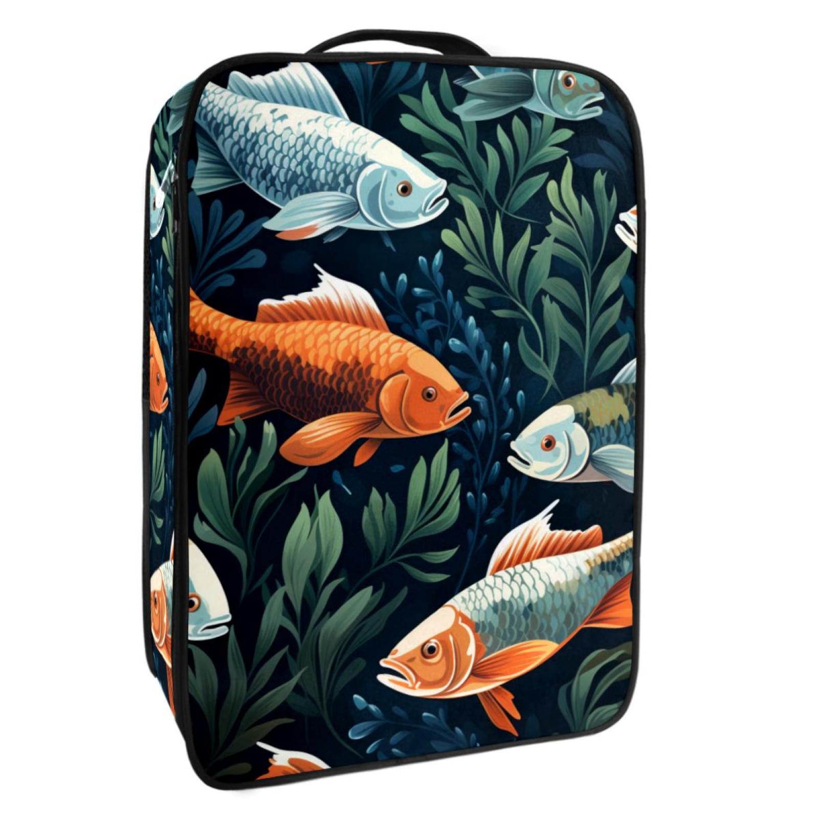 Fish Polyester Shoe Storage Boxes Organizer - 23x31cm/9x12in Size for ...