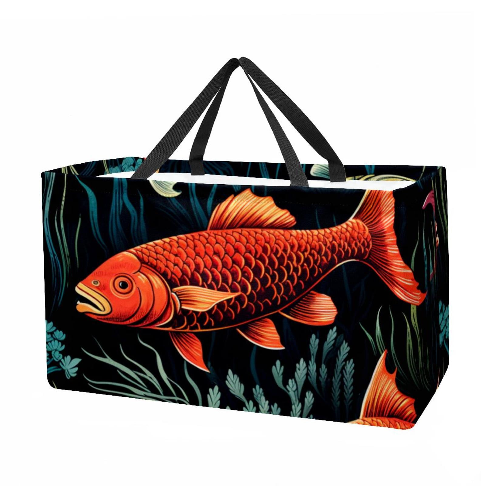 Fish Premium Oxford Cloth Shopping Bags: Reusable, Foldable, and ...