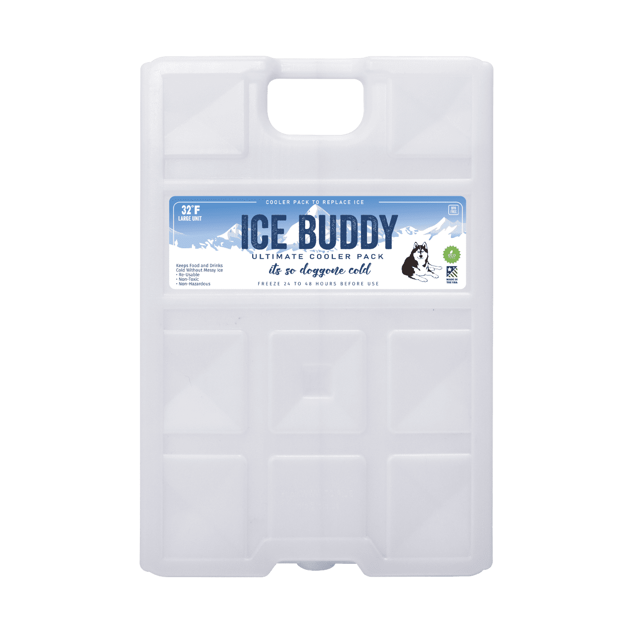 Ice Buddy Freezer Pack- Reusable Freezer Ice Pack Long Lasting Ice Pack ...