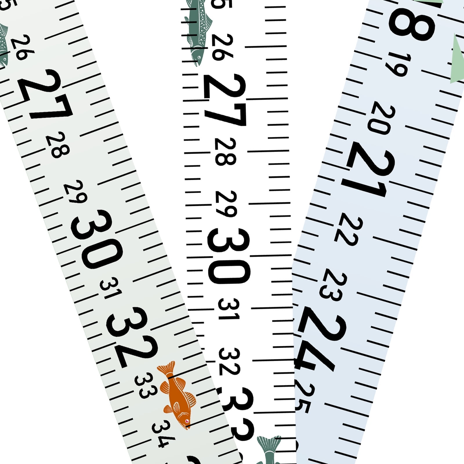 Fish Rulers 58" Boat Ruler Fish Measuring Sticker 3 Pieces Waterproof ...