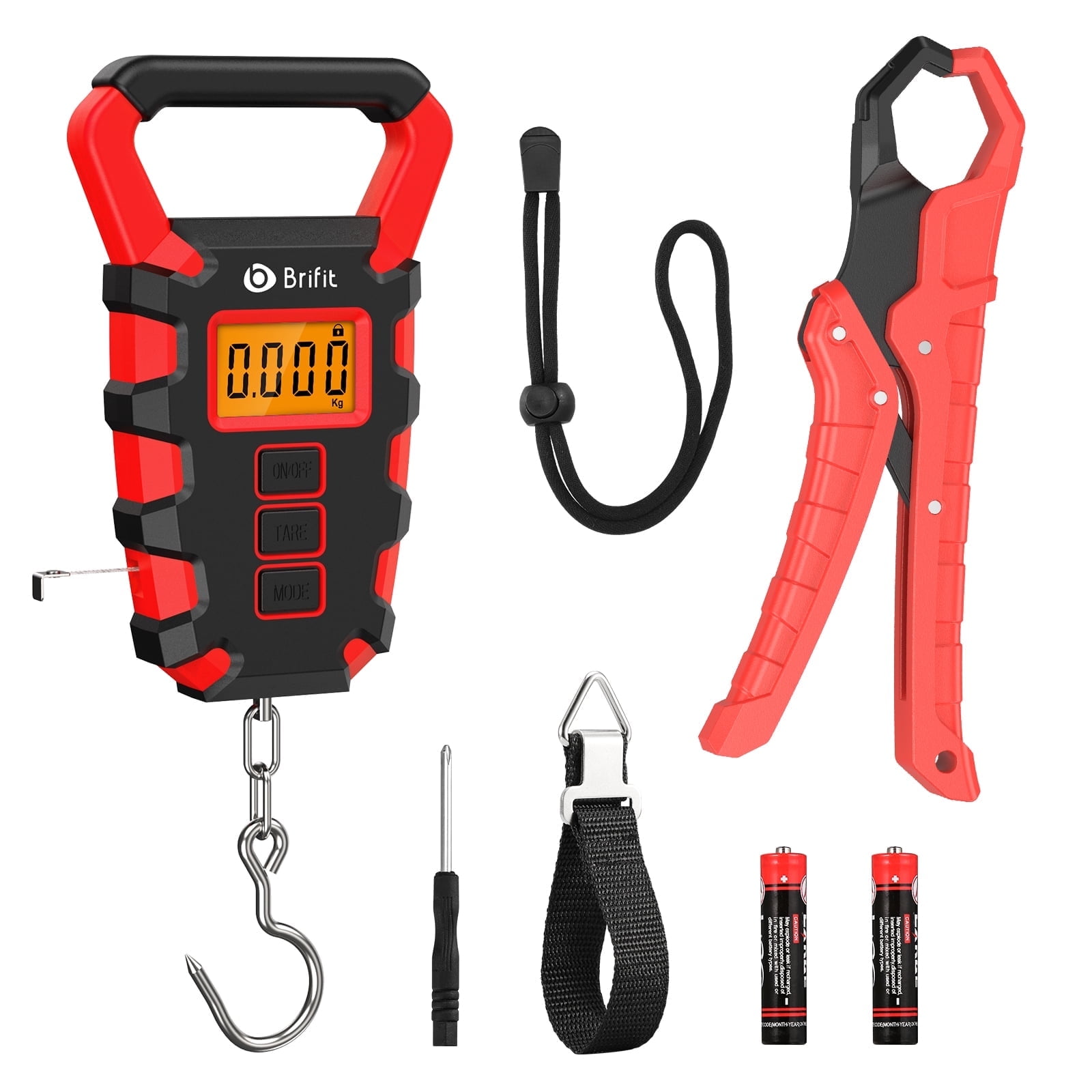 AMIR Digital Fish Scale with Gripper,Portable Luggage Scale,110lb Max ...