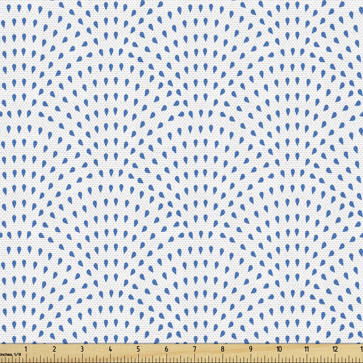 Ambesonne Fish Scale Fabric by the Yard Upholstery, Blue Rain Water ...