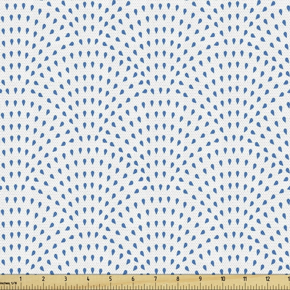 Ambesonne Fish Scale Fabric by the Yard Upholstery, Style Waves, 5 ...