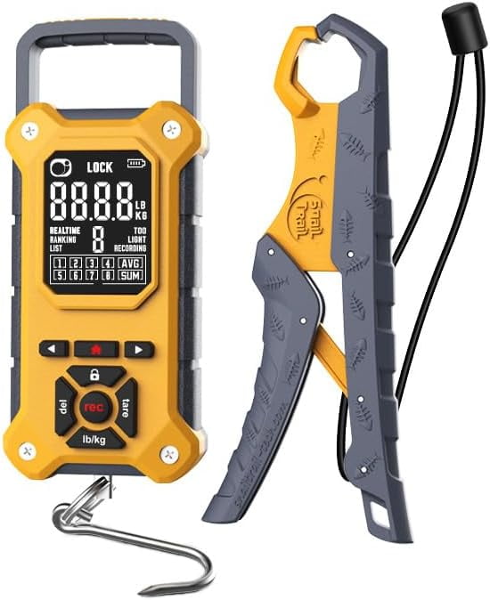 Fish Scale with Lip Gripper, 50 lbs Tournament Bass Scale with 8 ...
