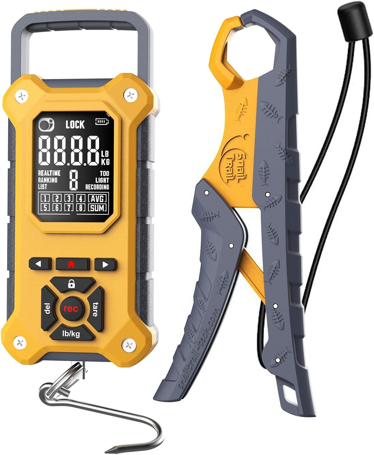 Fish Scale with Lip Gripper, 50 lbs Tournament Bass Scale with 8 ...