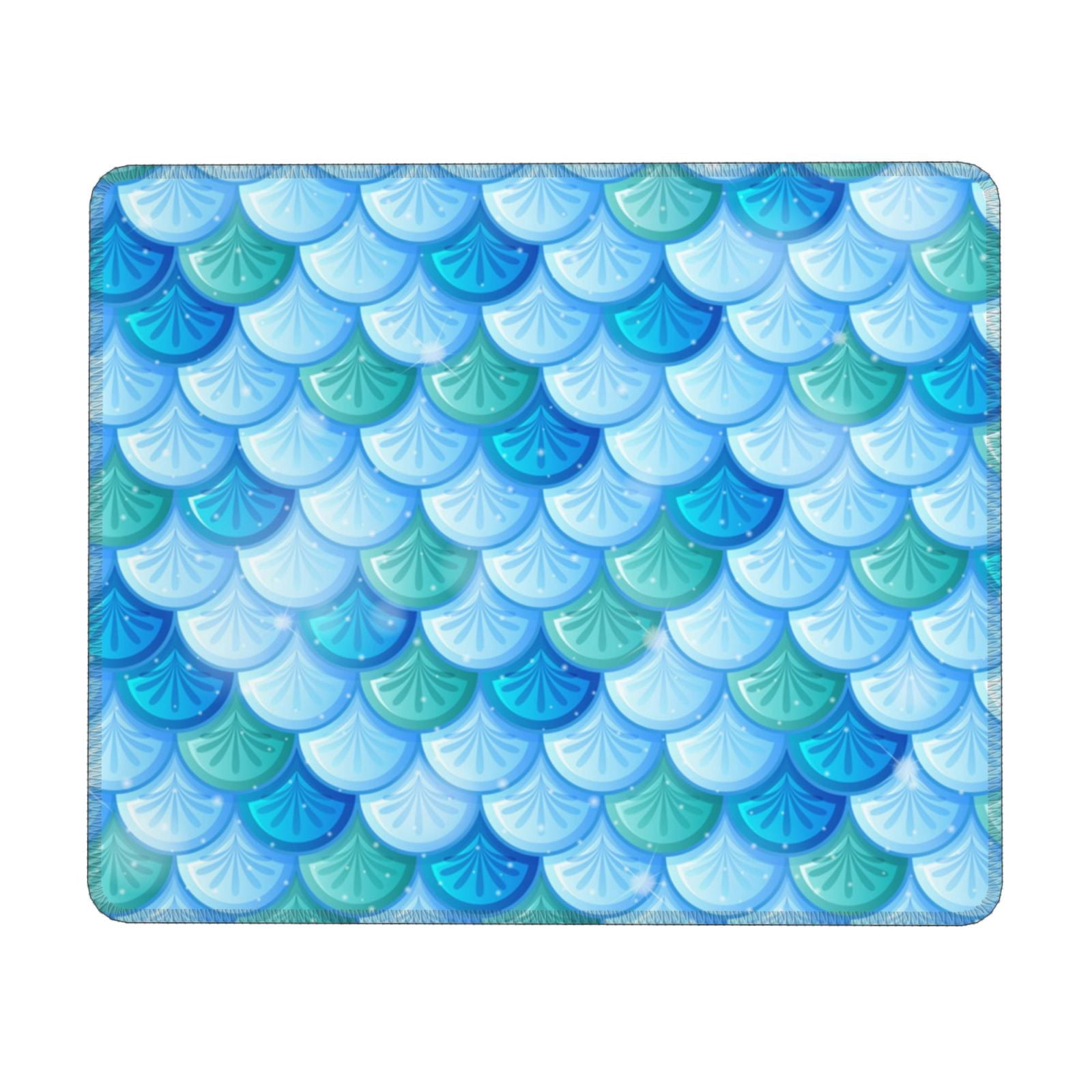 Fish Scale Pattern Mouse Pad Non-Slip Rubber Gaming Mousepad Rectangle ...
