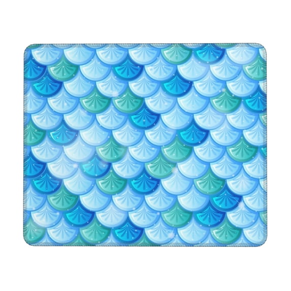 Fish Scale Pattern Mouse Pad Non-Slip Rubber Gaming Mousepad Rectangle ...