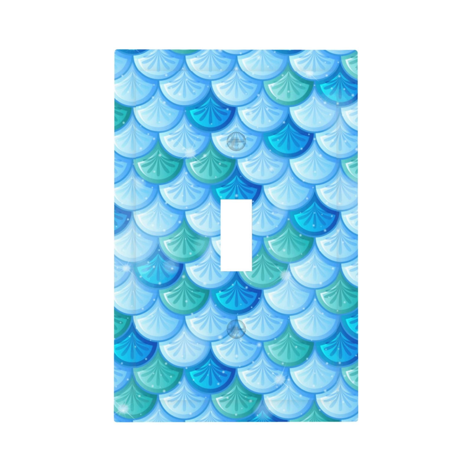 Fish Scale Pattern Single Toggle Wall Plate 1 Gang Decorative ...