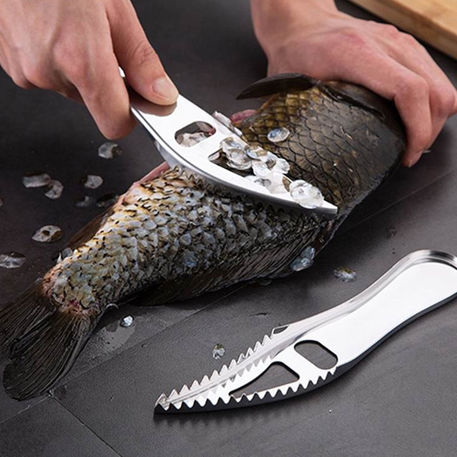 Fish Scale Scraper Double Row Sawtooth Sharp Convenient Perfect Fitting ...
