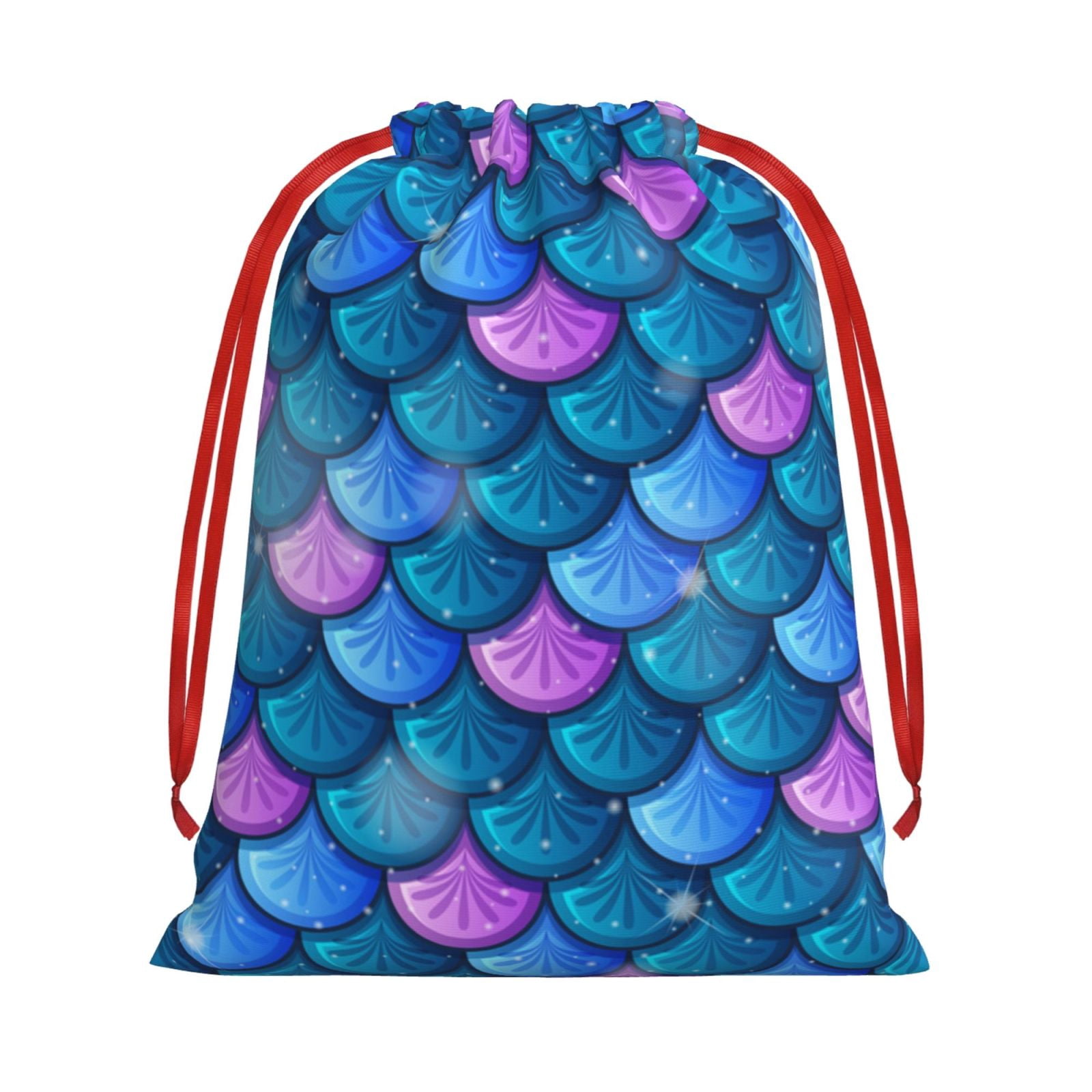 Fish Scale Sea Skin Drawstring Gift Bag Soft Pouch Reusable Favor Bags ...
