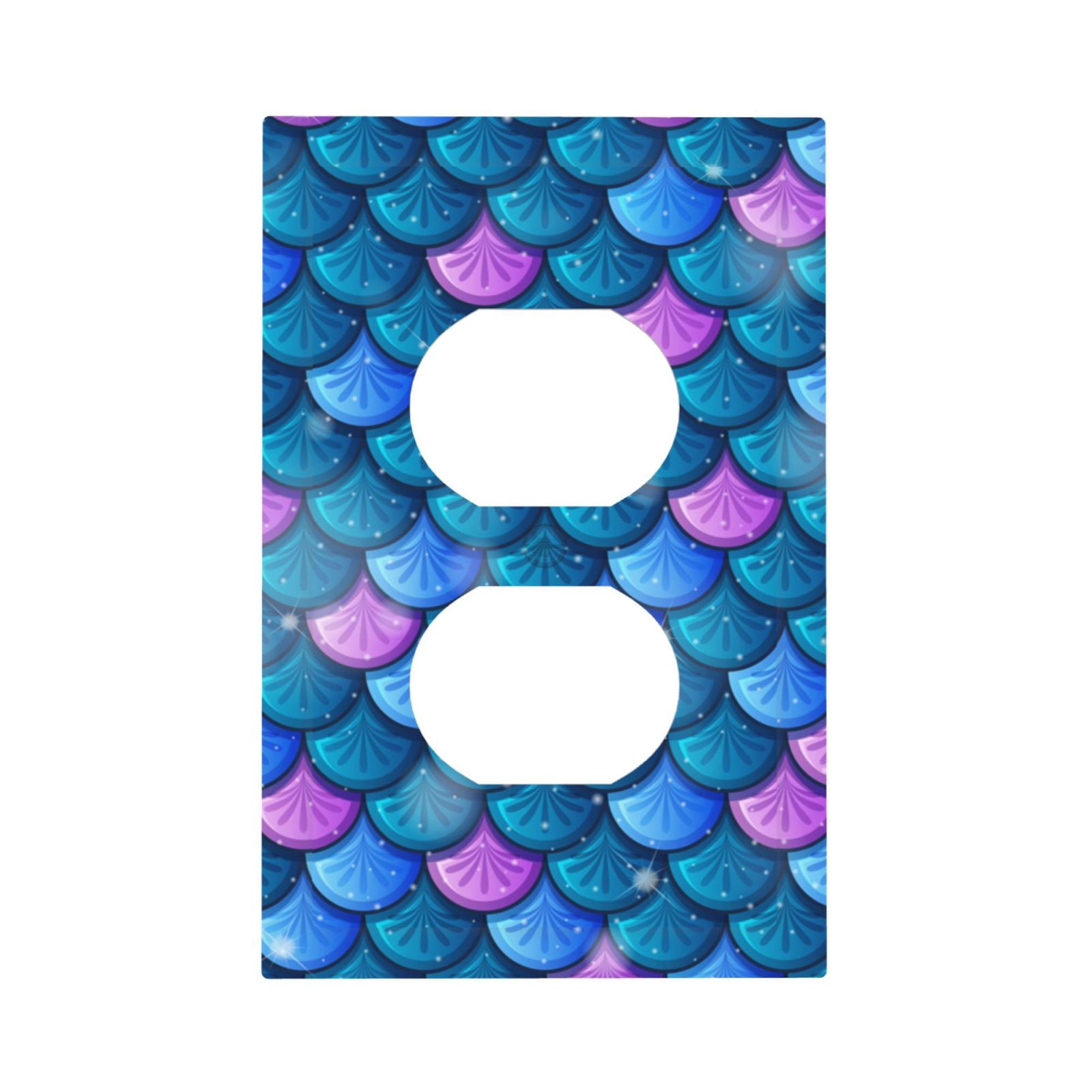 Fish Scale Sea Skin Duplex Wall Plate 1 Gang Decorative Electrical ...