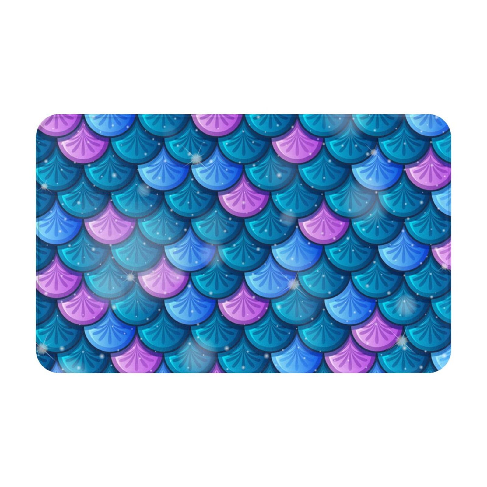 Fish Scale Sea Skin Front Door Mat Doormat Non Slip Bath Mats 20x31.5 ...