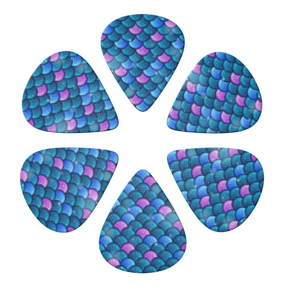 Fish Scale Sea Skin Guitar Pick 6 Pack for Bass Acoustic Electric ...