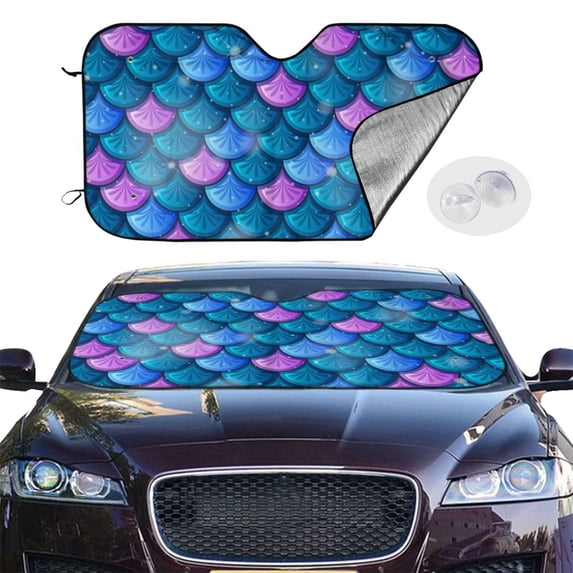 Fish Scale Sea Skin Windshield Sunshade Sun Shade Front Window Car Sun ...