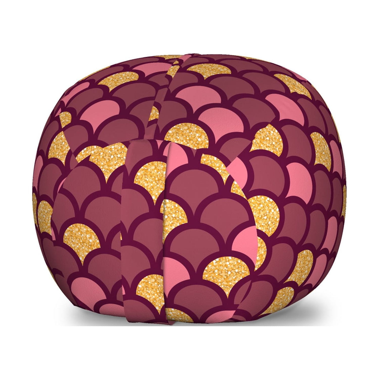 Fish Scale Storage Toy Bag Chair, Overlapping Arc Shapes Traditional ...