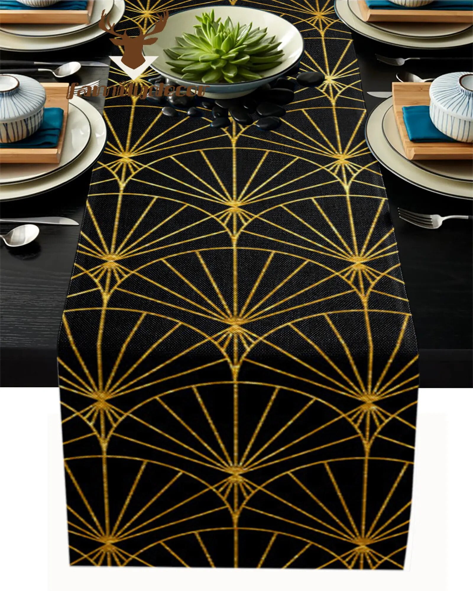 Fish Scale Texture Table Runner Home Wedding r Table Flag Mat Table ...