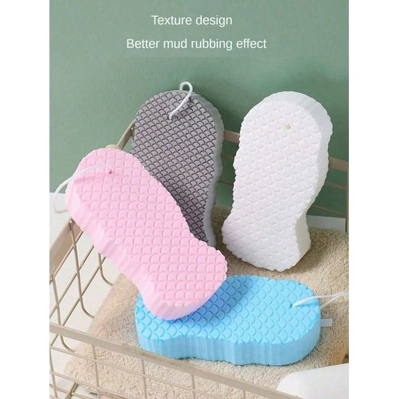 Fish Scale Textured Bath Sponge – Double-Sided Gentle Exfoliating ...