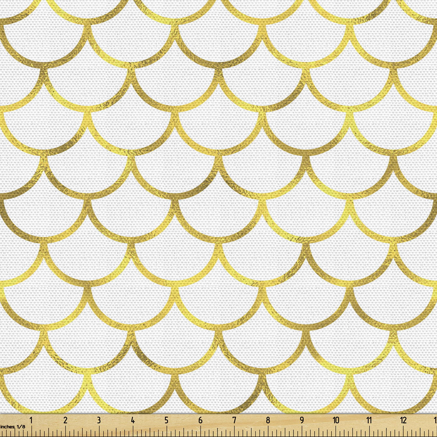 Ambesonne Fish Scale Fabric by the Yard Upholstery, Ombre Waves, 3 ...