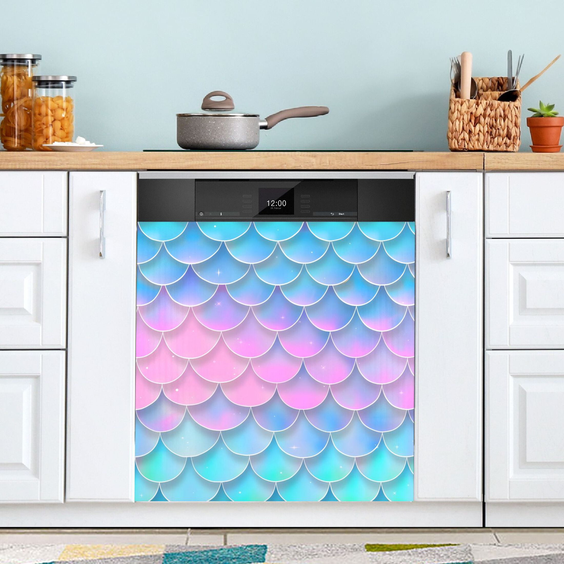 Fish Scales Gradient Color Dishwasher Magnet Refrigerator Magnetic ...