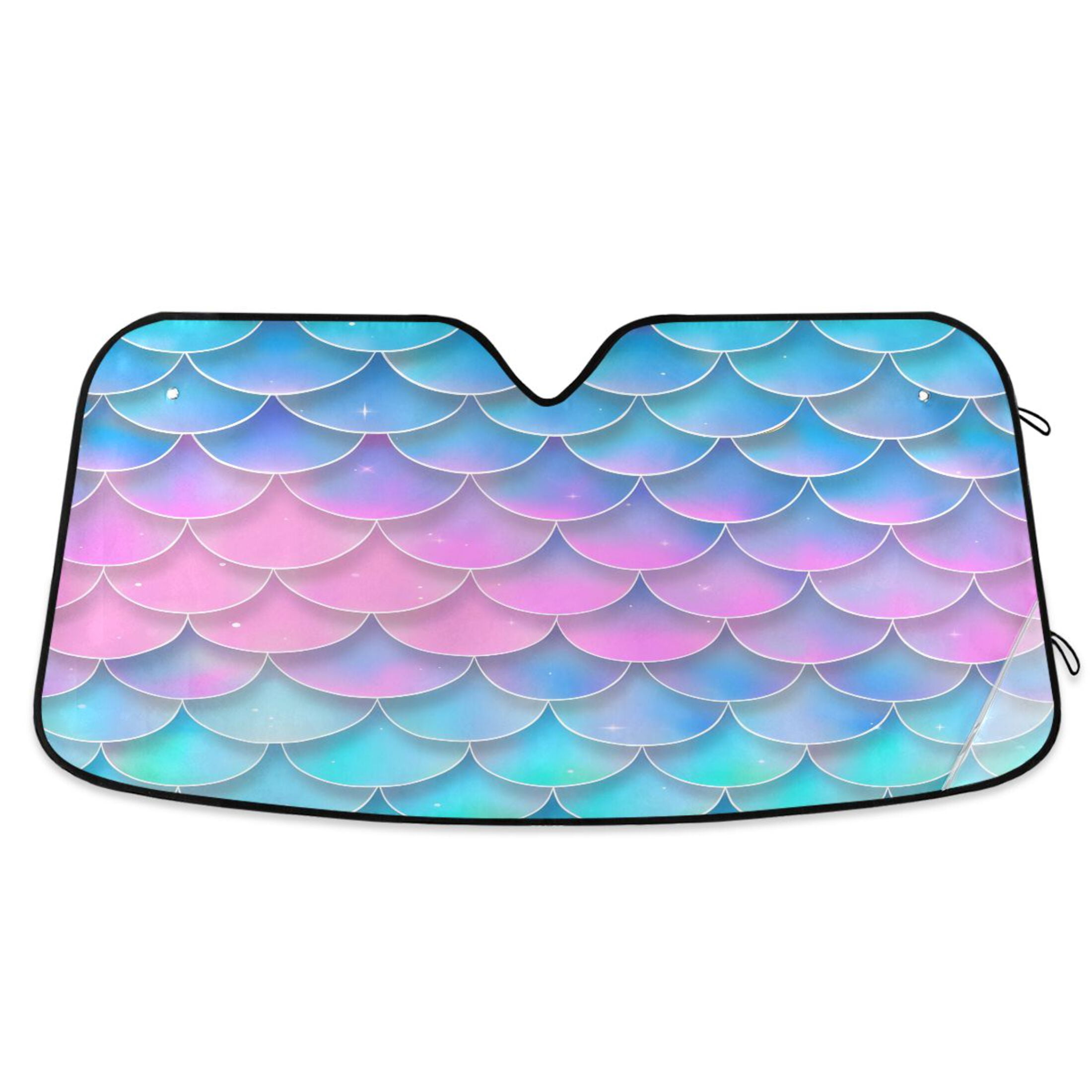 Fish Scales Gradient Color Windshield Sun Shade Automobile Visor ...