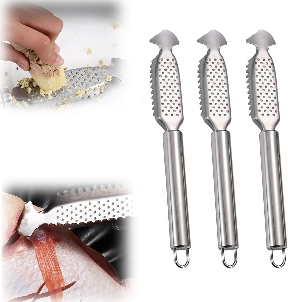 Fish Scales Scraping Tool, Multifunction Stainless Steel Fish Scale ...