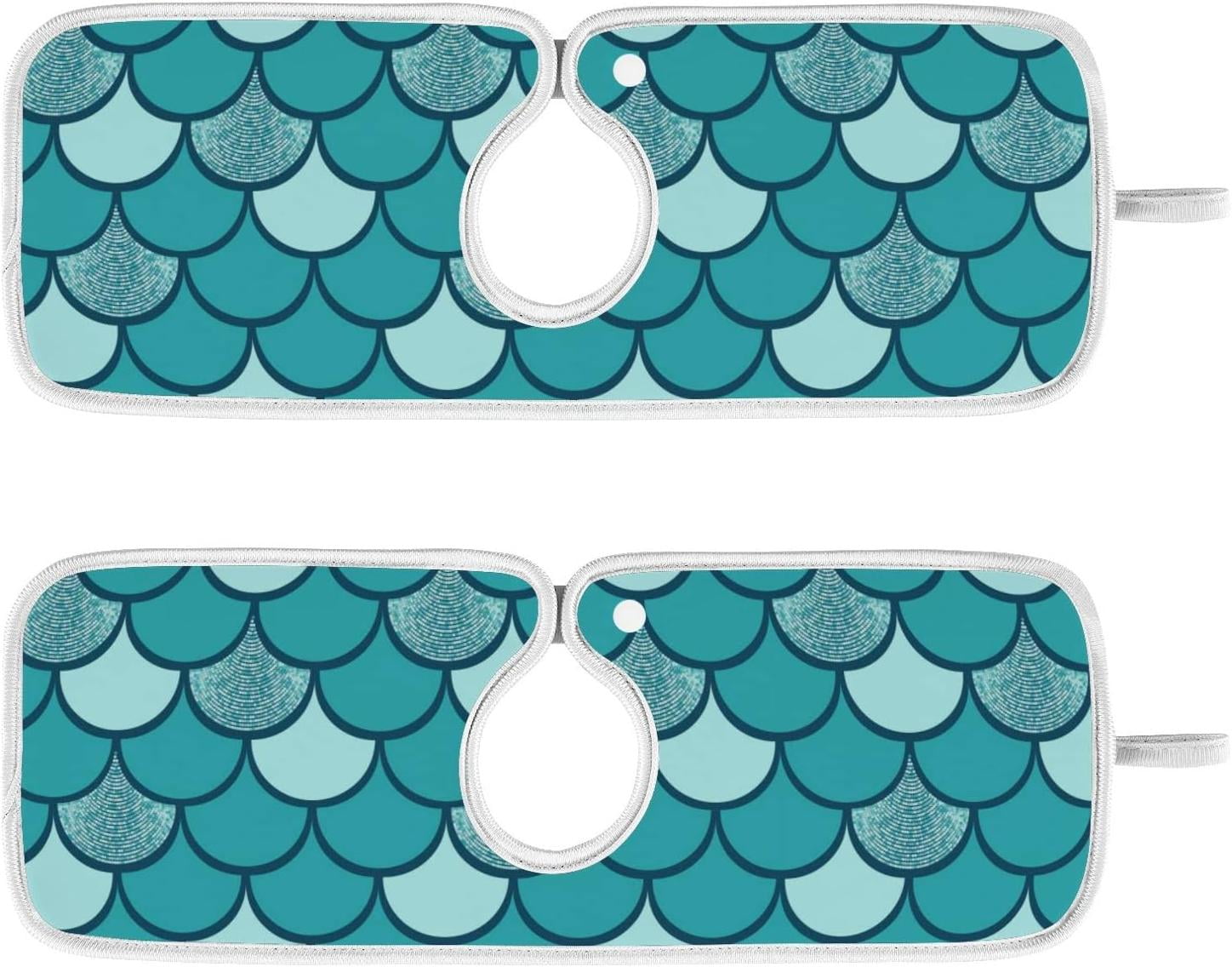 Fish Scales Summer Sink Splash Guard for Faucet 2 Packs Faucet ...