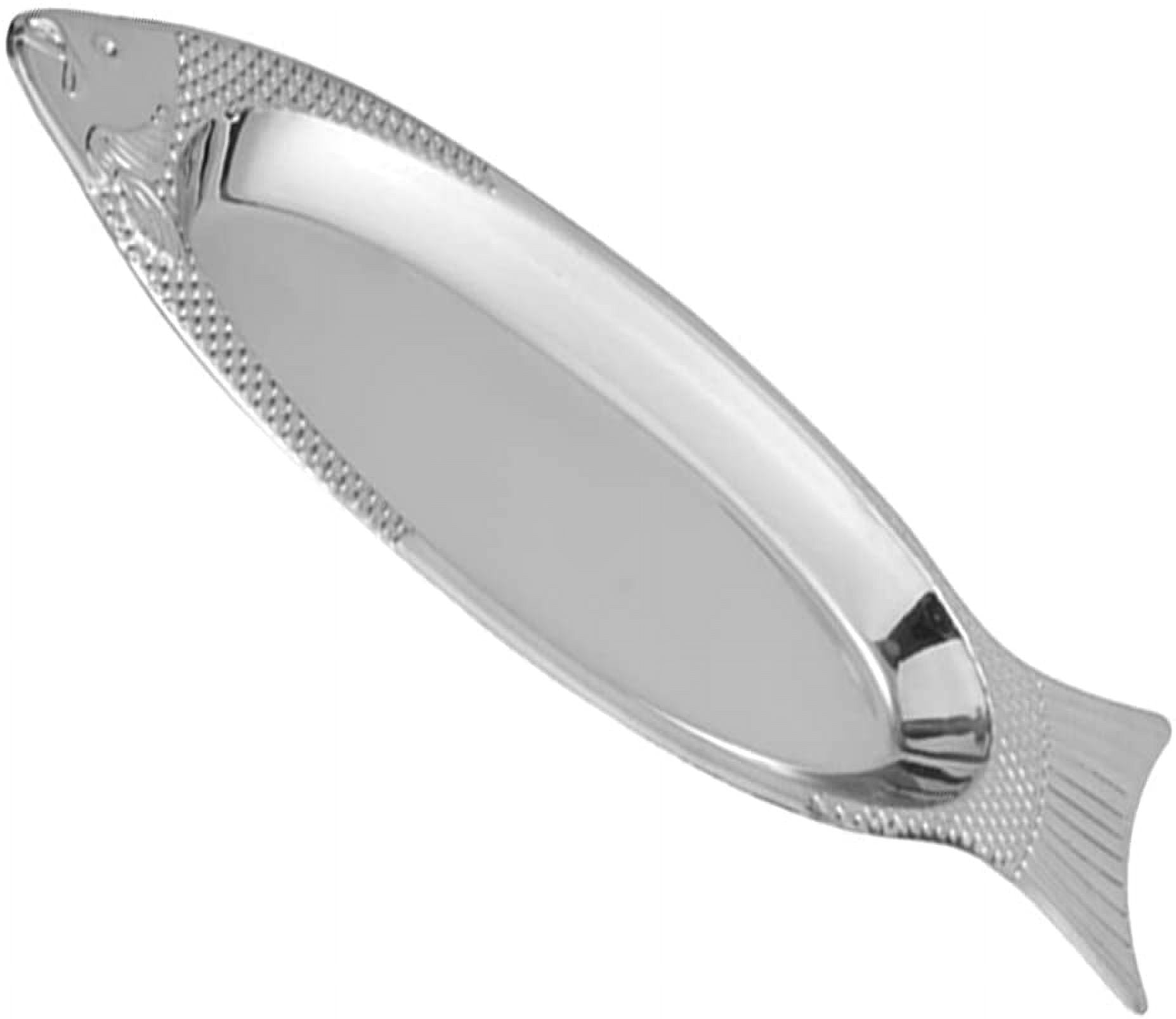 Fish Serving Platter Fish Shaped Plate Stainless Steel Fish Dish Metal ...