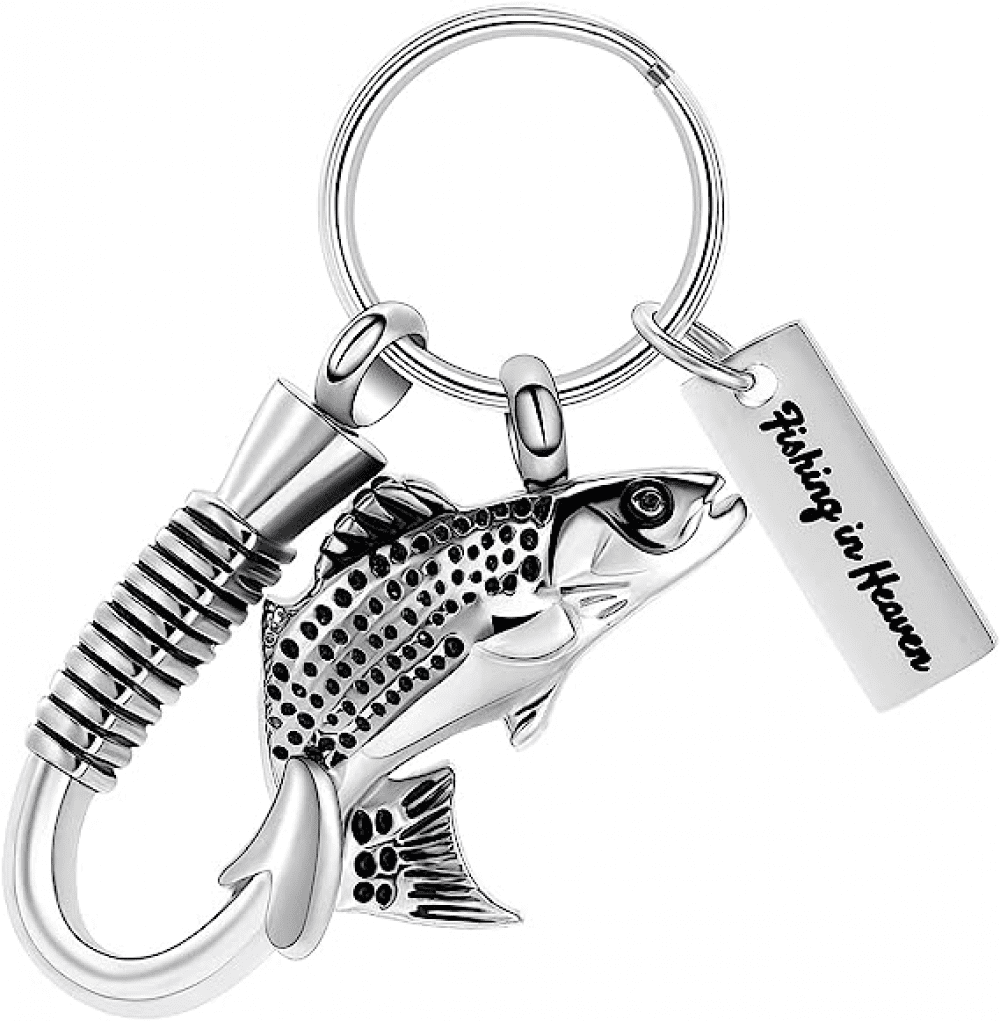 Fish Shape Design Memorial Urn Keychain for Ashes Holder Urn Pendant ...