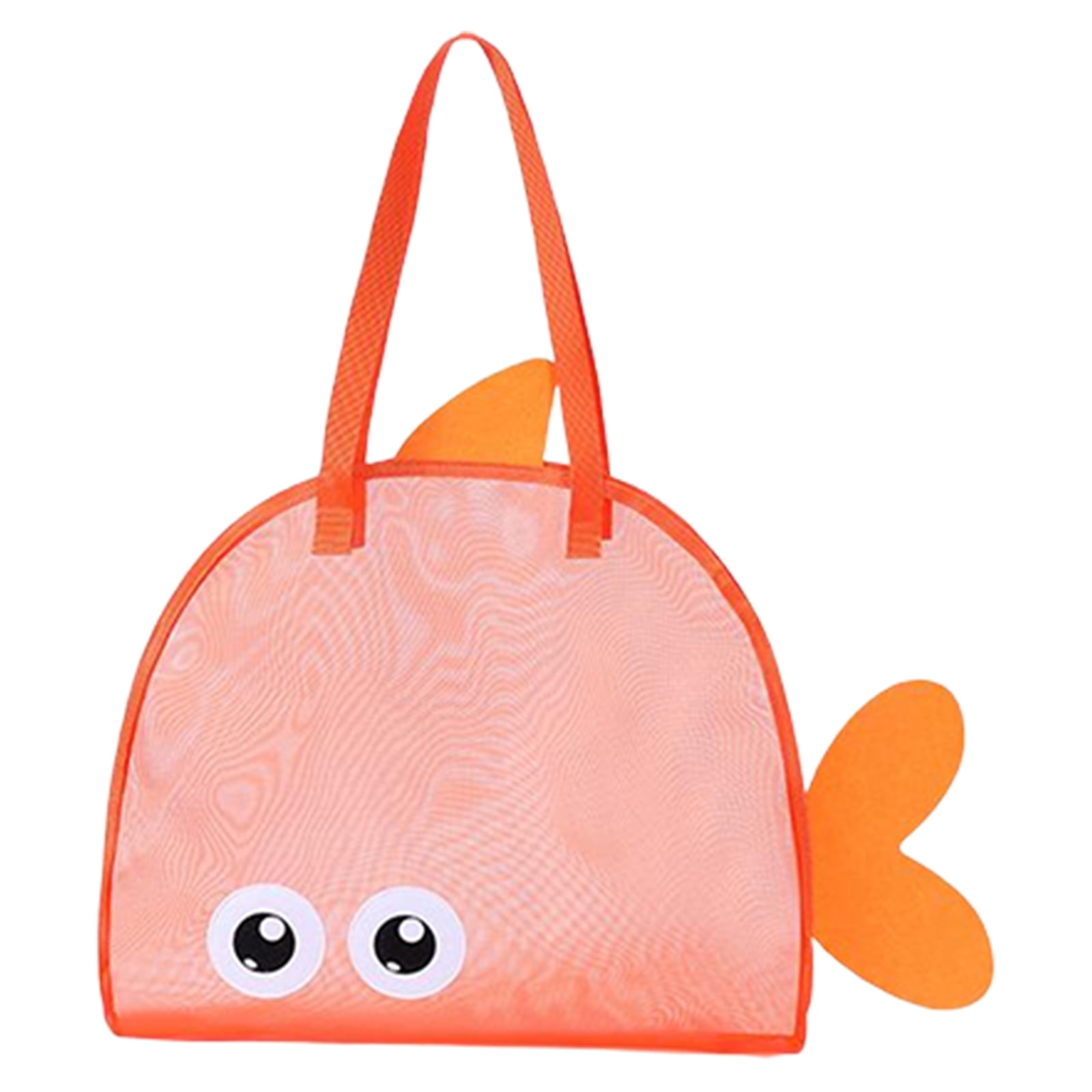 Fish Shaped Mesh Storage Bag Large Capacity Beach Tote for Bathroom and ...