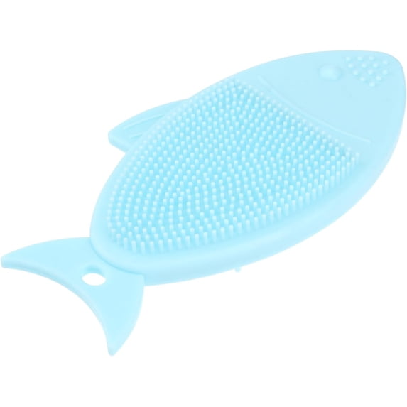 Fish-Shaped Silicone Bath Brush, Handheld Shower Scrubber for Body and ...