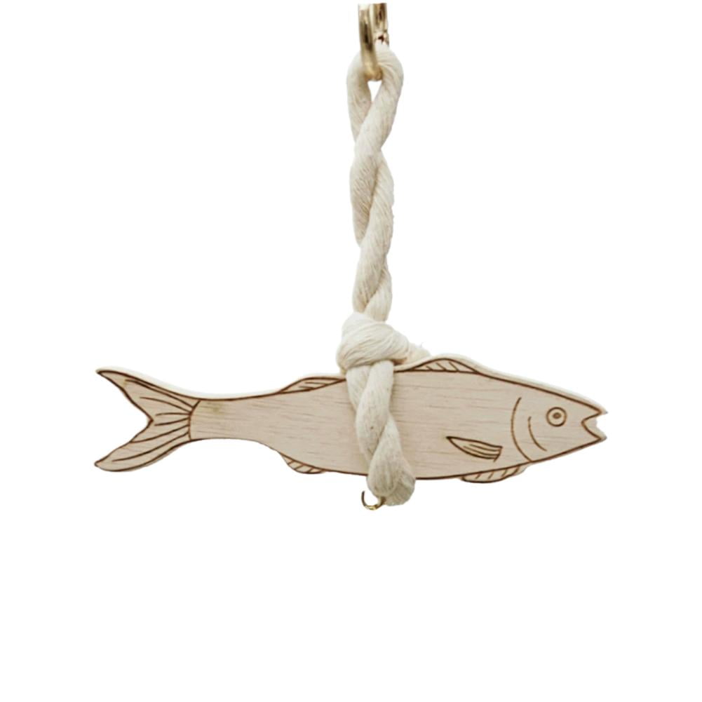 Fish Shaped Wooden Doorbell Wall Entrance Fish Shaped Gift Hanging ...