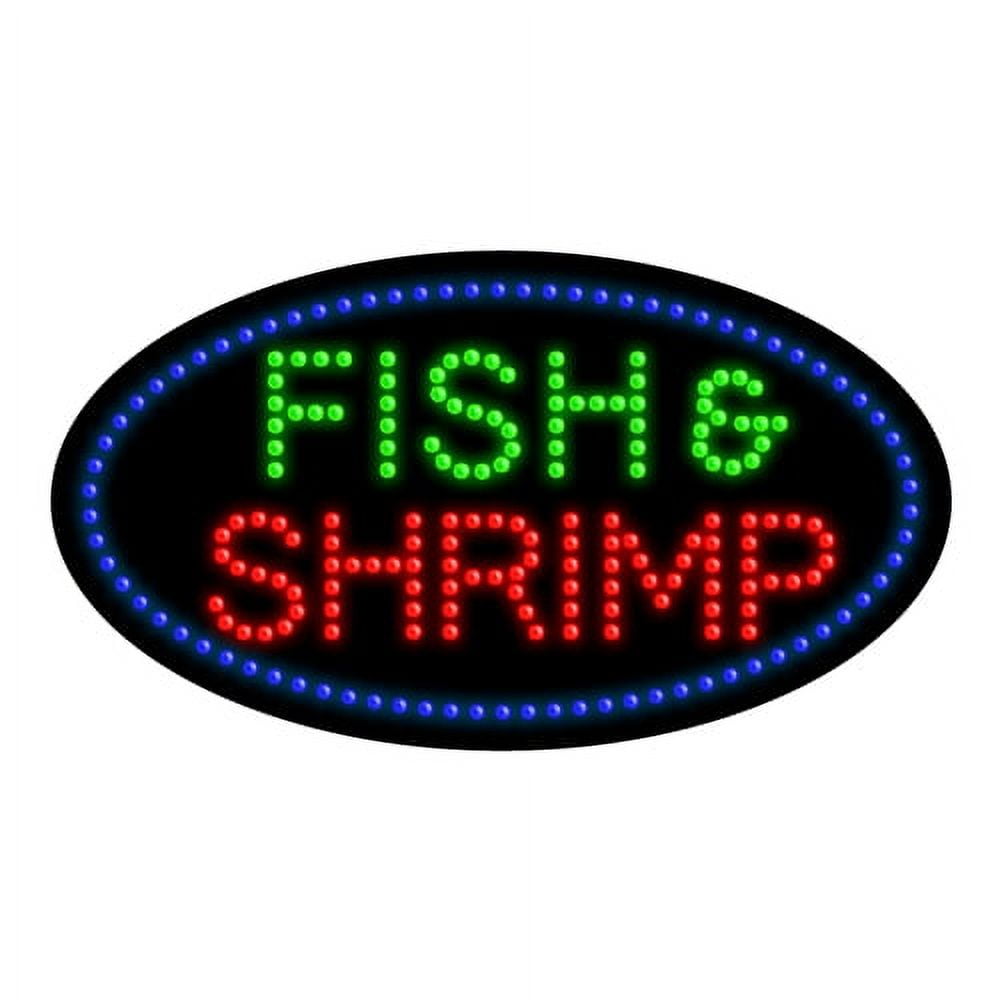 Fish & Shrimp-LED Dots Sign Made in USA - Walmart.com