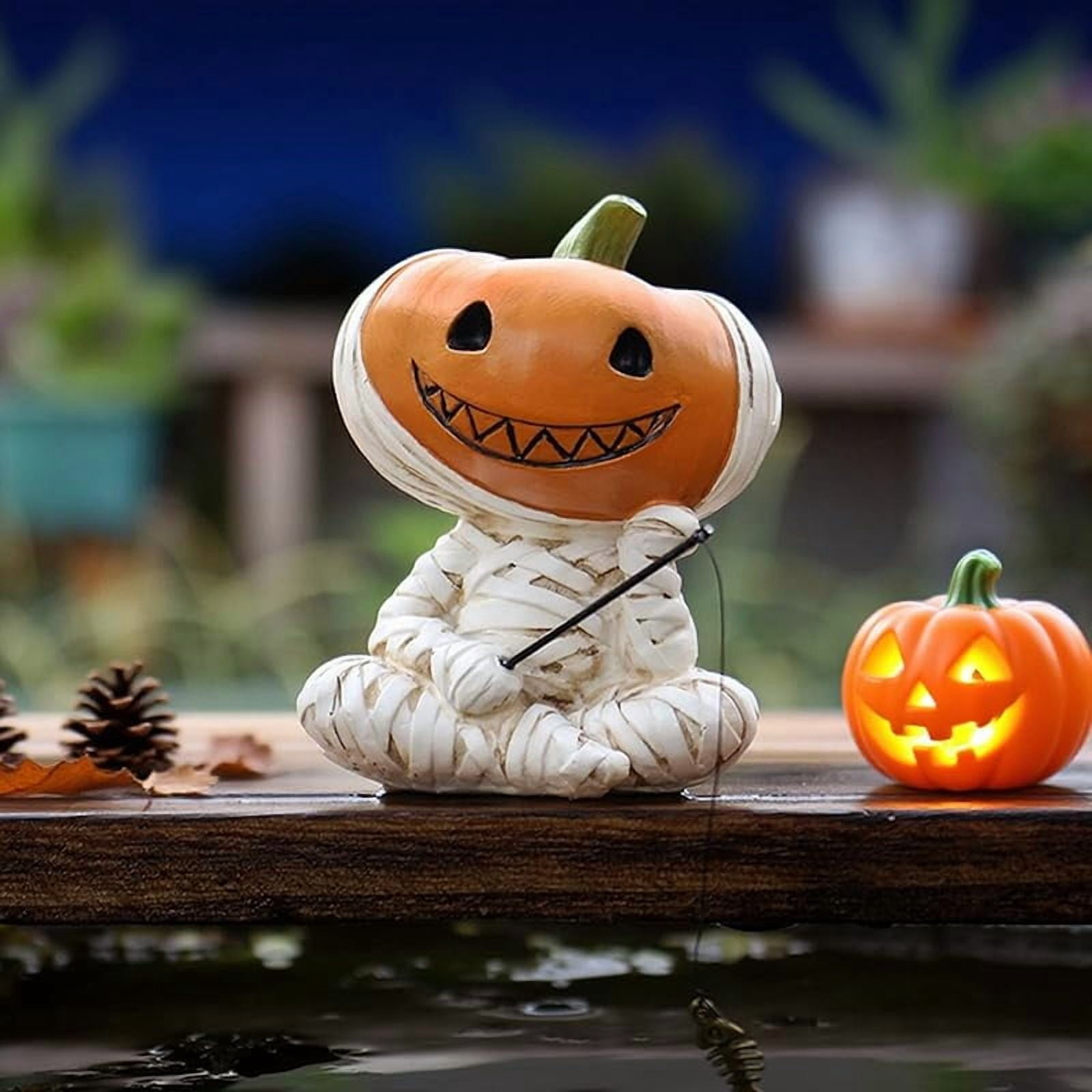 Fish Skeleton Statue Halloween Fishing Skeleton Statue Mini and Cute ...