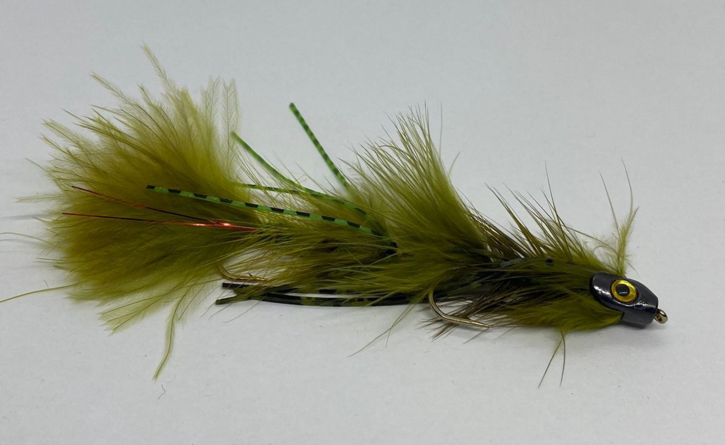 Fish Skull Jointed Urchin - Olive - Articulated Streamer - Walmart.com