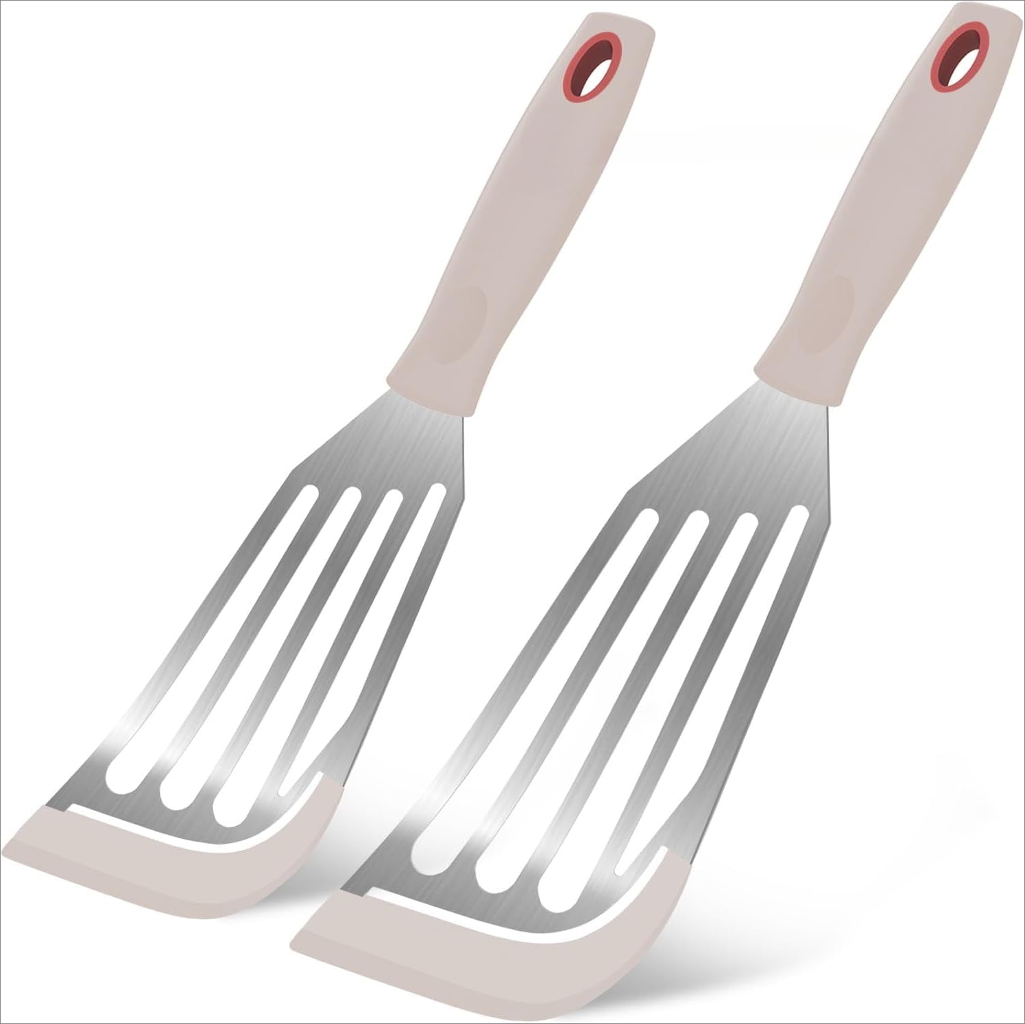 Fish Spatula Turner , Heat Resistant Silicone Edge Slotted Fish ...