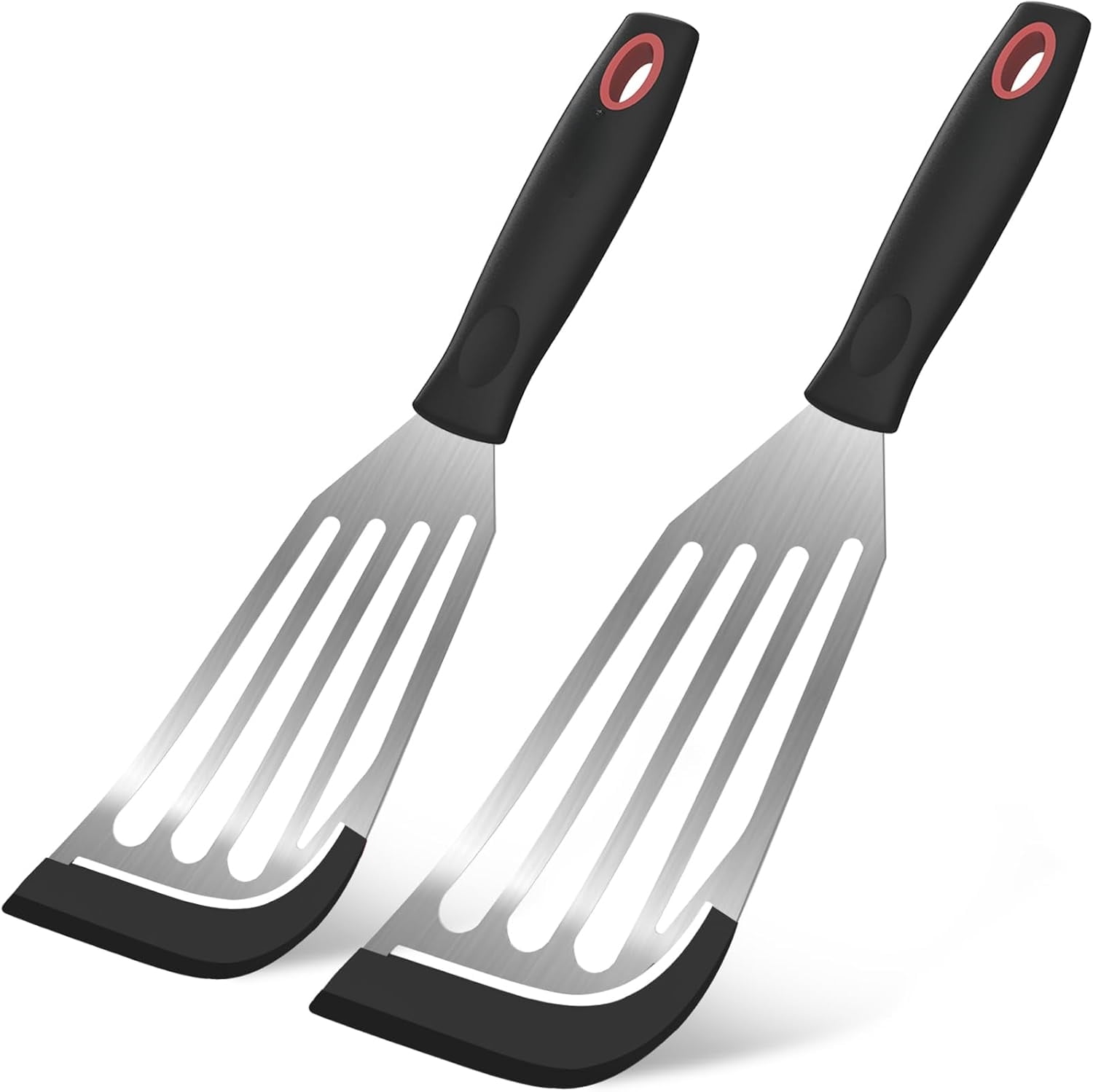 Fish Spatula Turner , Heat Resistant Silicone Edge Slotted Fish ...