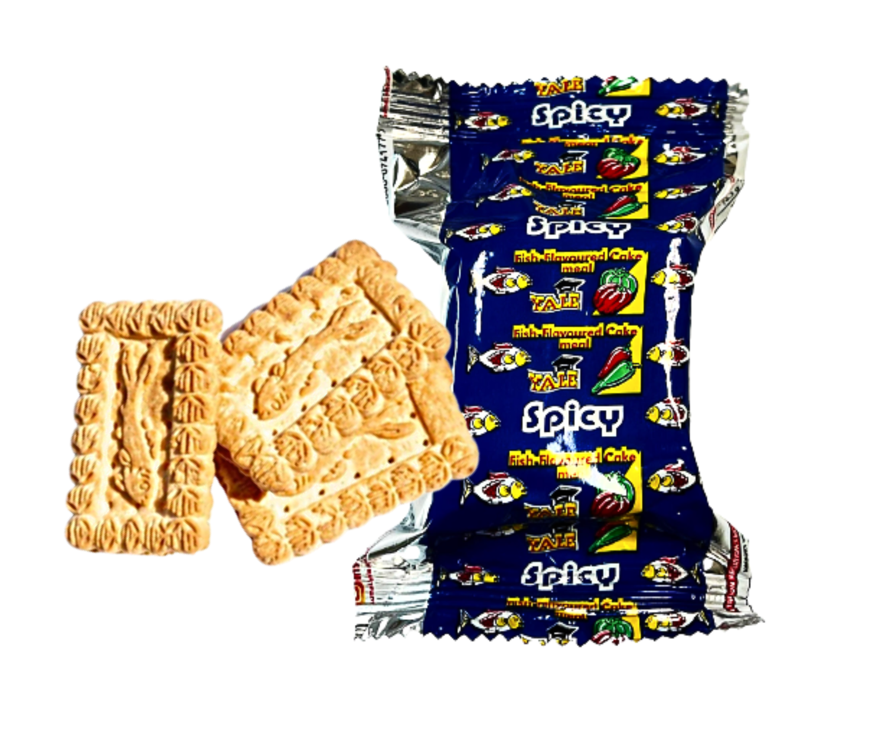 Nigeria Yale Fish Spicy Cake Biscuit, Snack Cookies, 5 Packs (7.8oz ...