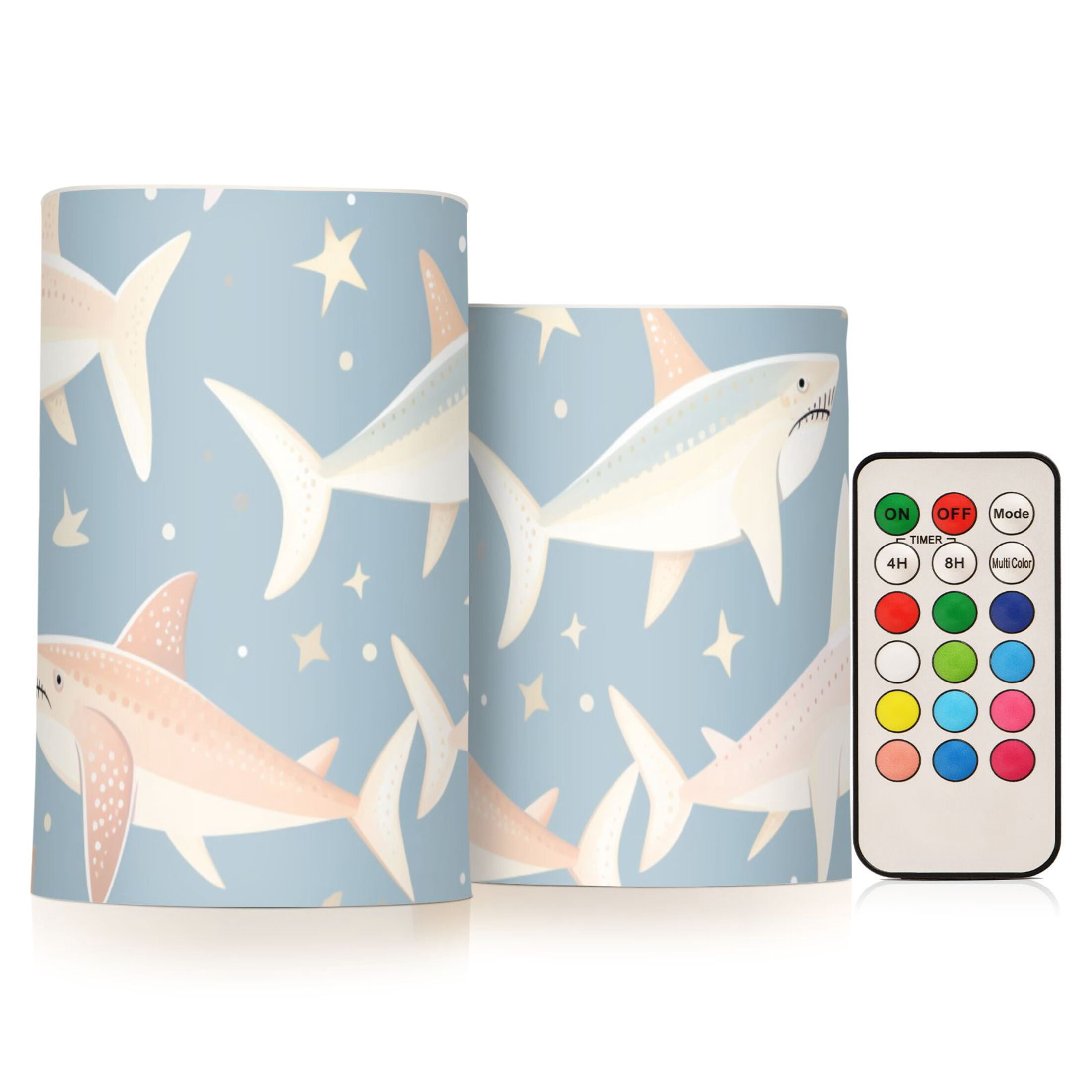 Fish Stars Leaves Flameless Candles LED Lights Battery Operated Candles ...