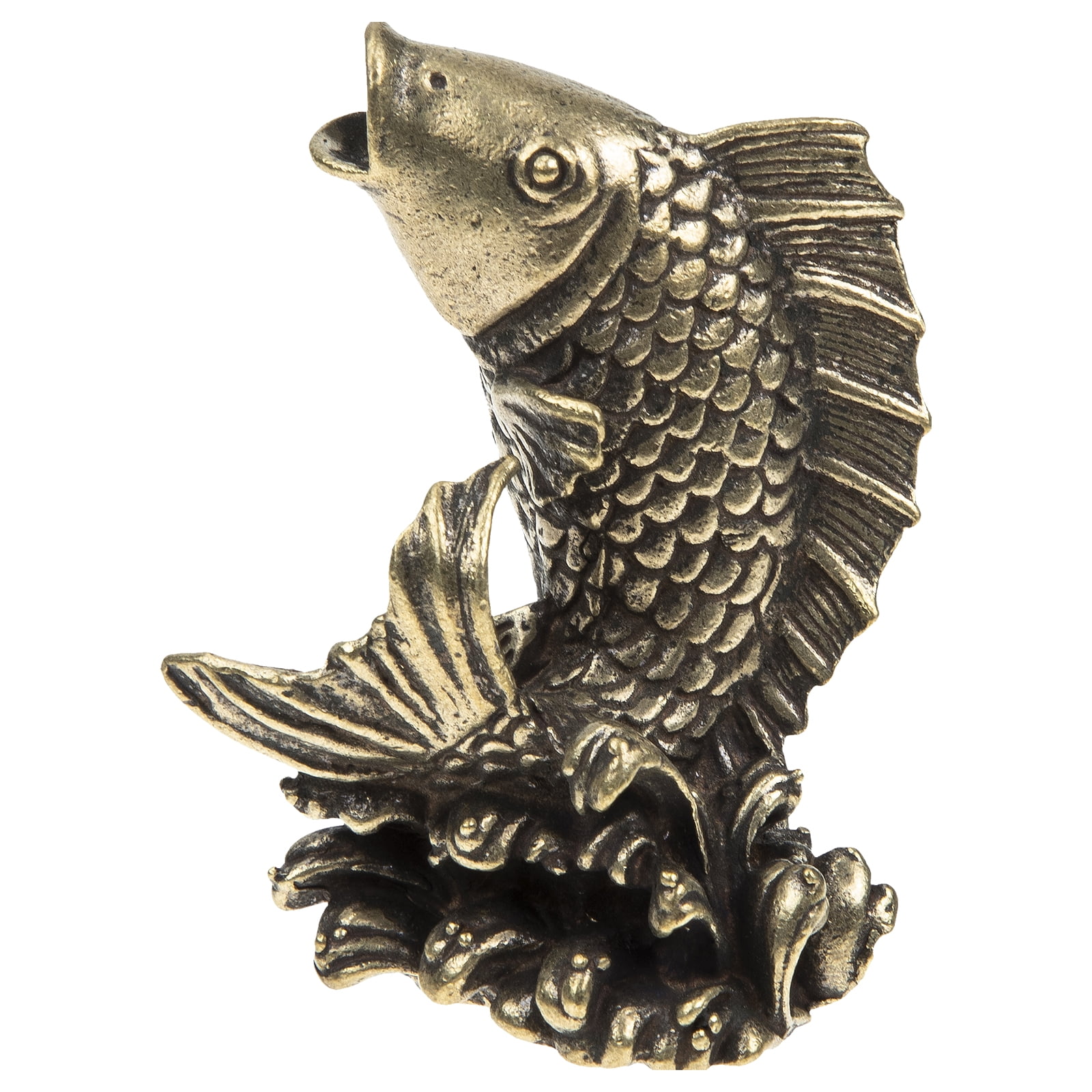 Fish Statue Carp Brass Animal Figurinechinese Tea Sculpture Ornament ...