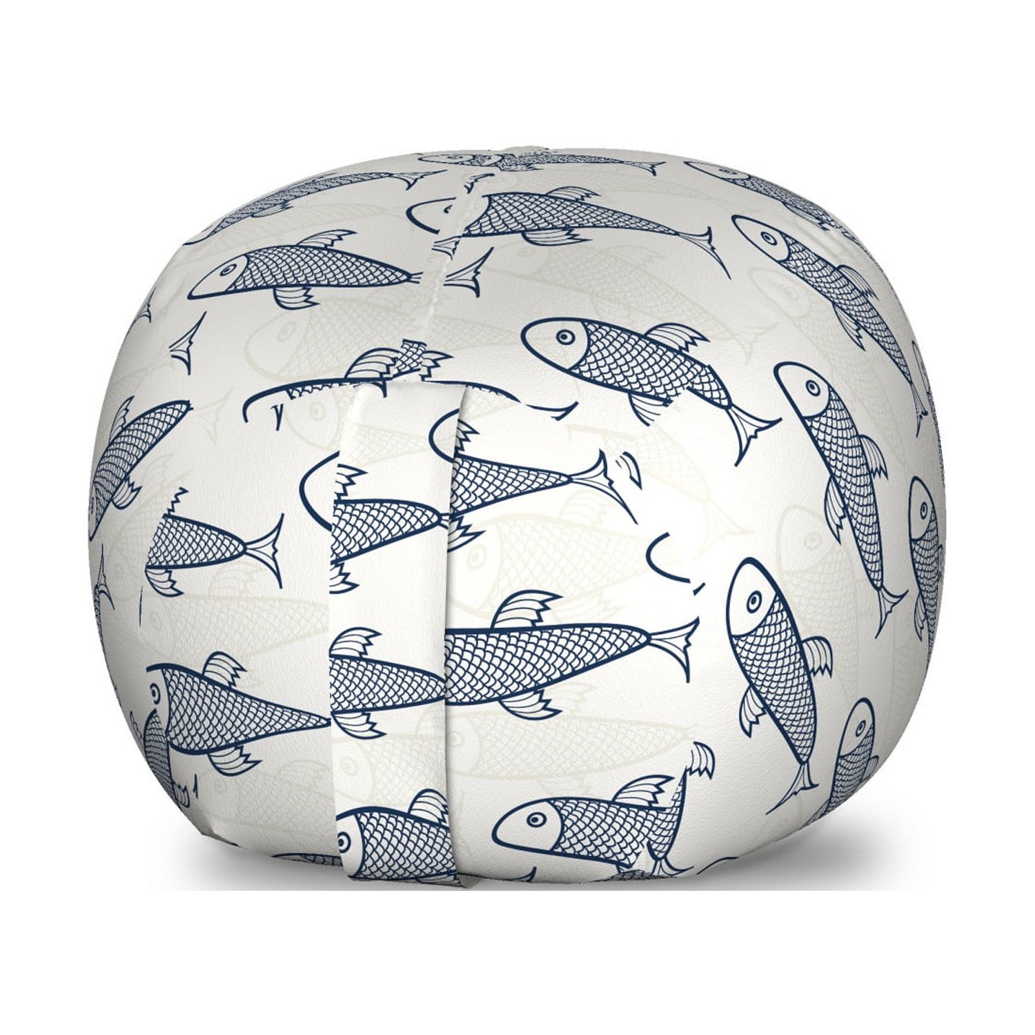 Fish Storage Toy Bag Chair, Aquarium Inspired Doodle Style Swimming ...