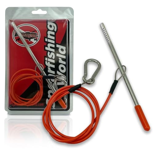 Fish Stringer for Spearfishing with Coated Stainless Steel Cable and ...