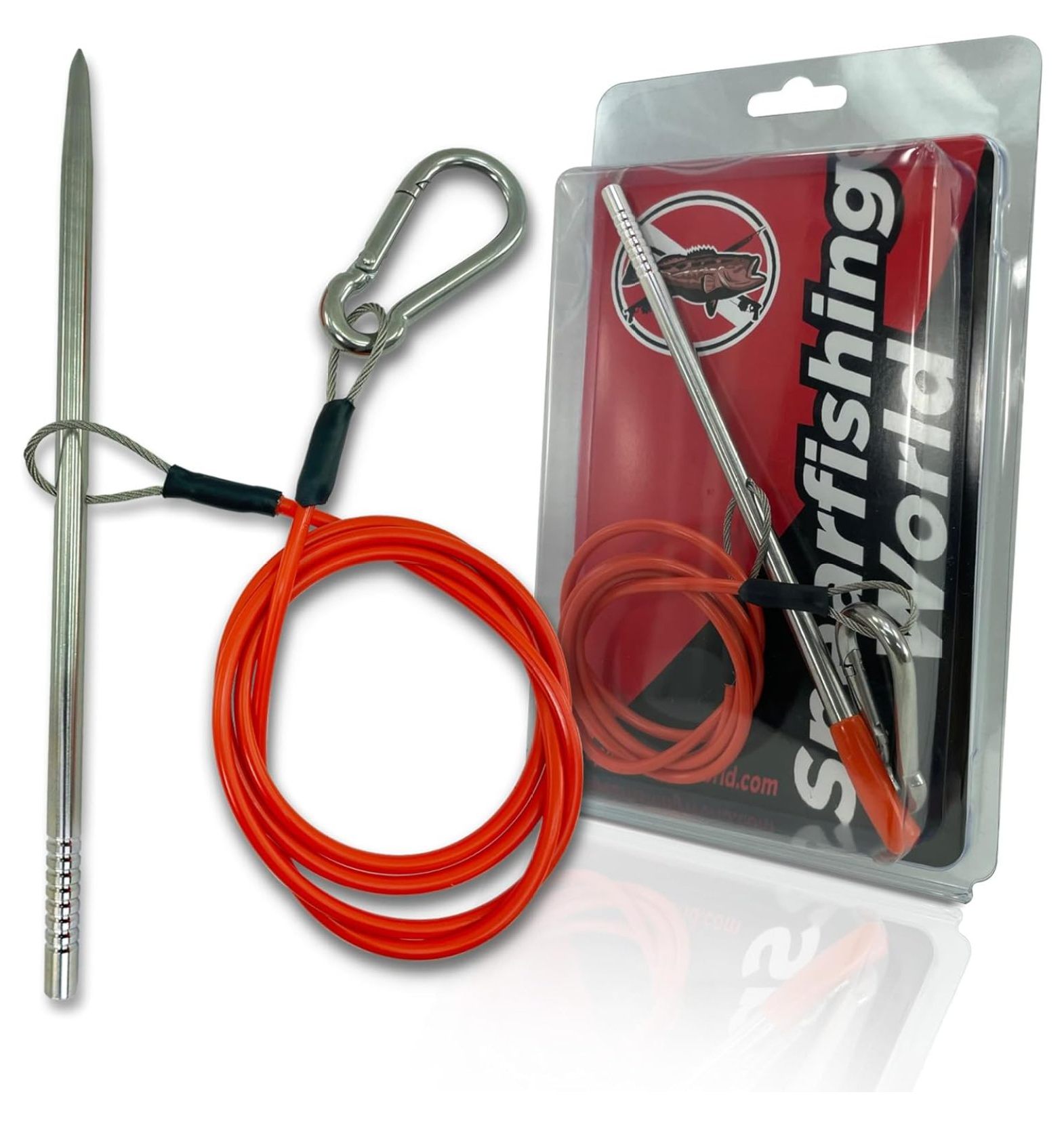 Fish Stringer for Spearfishing with Coated Stainless Steel Cable and ...