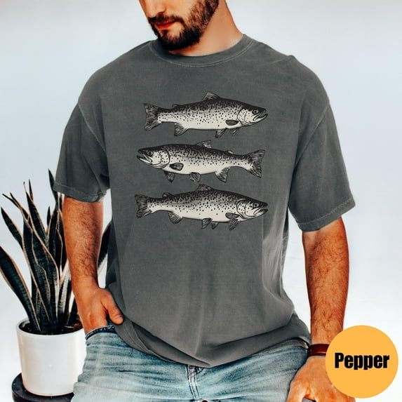 Fish Style T-Shirt, Retro Fisher Shirt, Fish Shirt For Men, Bass T ...
