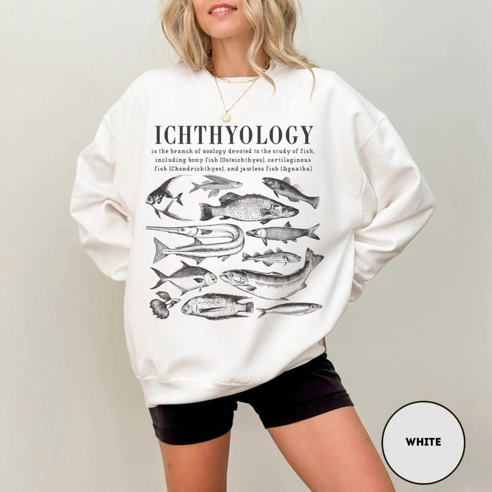 Fish Sweatshirt, Sealife Sweatshirt Ocean Nature Sweatshirt - Sizes S ...