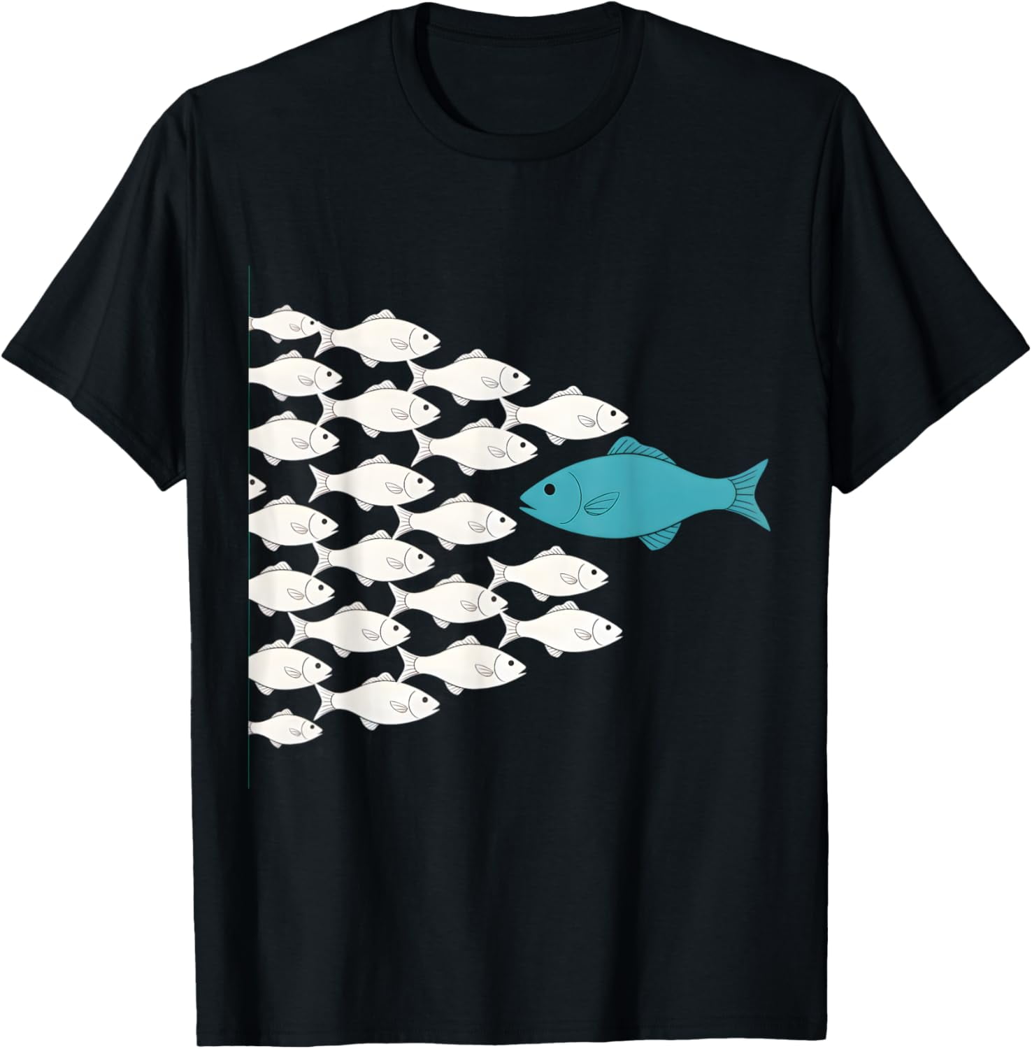 Fish Swim Against The Current In The Sea T-Shirt - Walmart.com