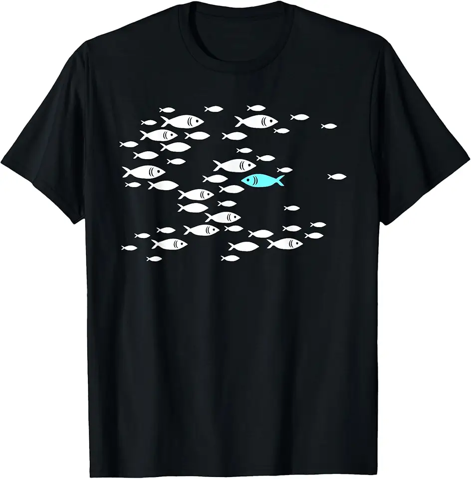 Fish Swim Against The Current in The sea T-Shirt - Walmart.com