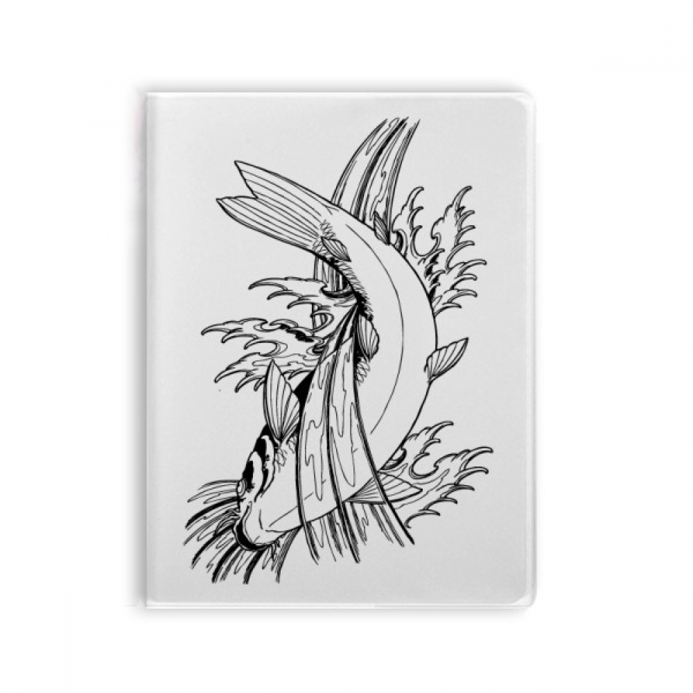 Fish Swimng Satified Sea Seaw Notebook Gum Cover Diary Soft Cover ...