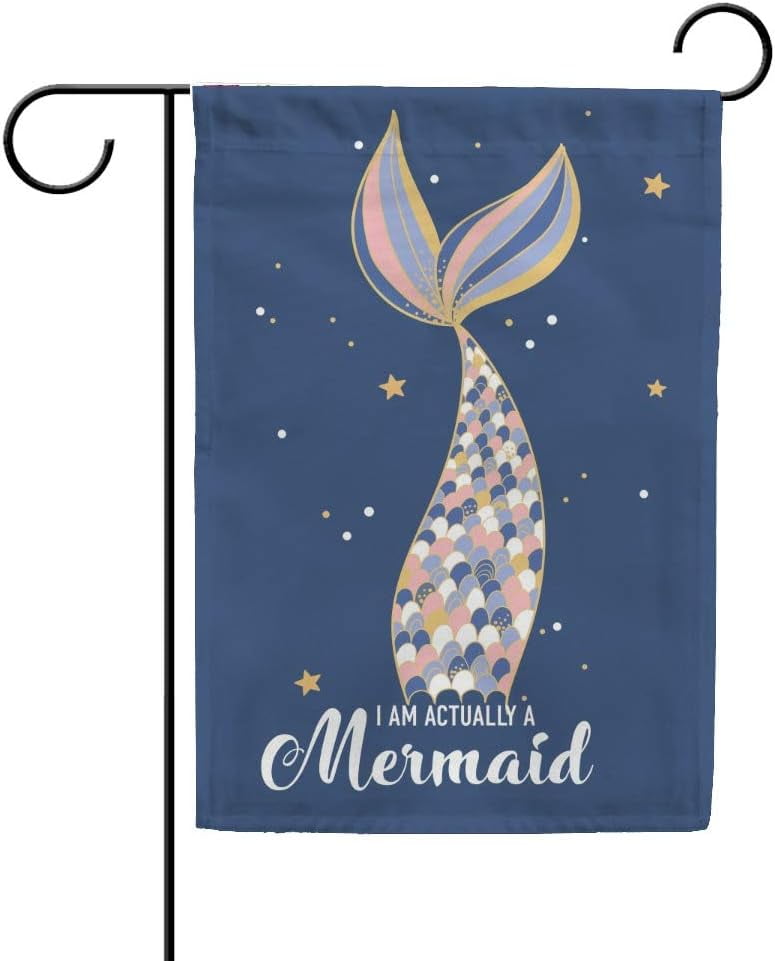 Fish Tail With Sparkle Scales Gold Garden Flag Vertical Double Sided ...