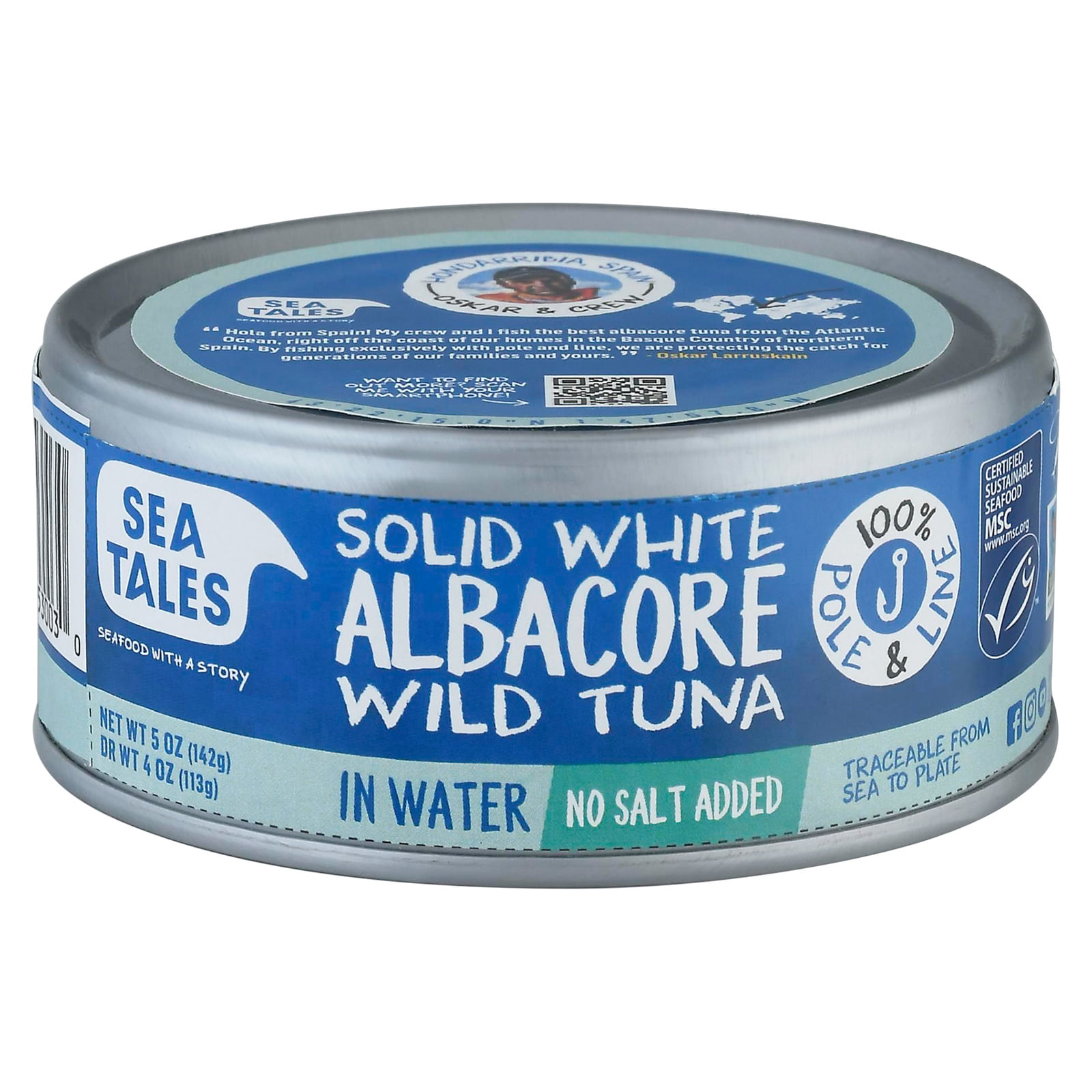 Fish Tales - Tuna Albacore In Water - Case of 12-5 OZ - Walmart.com