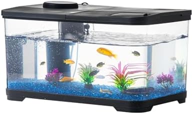 Fish Tank, 3.8 Gallon Aquarium Starter Kit with Self Cleaning Fish Tank ...